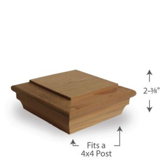 Colonial Flat Top Post Cap — 4x4 - Mr. Spindle, Inc.