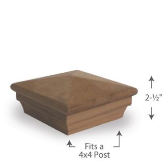 Colonial Pyramid Post Cap — 4x4 - Mr. Spindle, Inc.