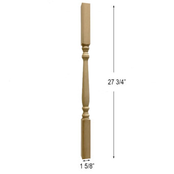 Colonial Spindle — 2x2 - 1 5/8" - Mr. Spindle, Inc.