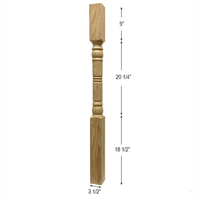 Traditional Newel — 4x4 - Mr. Spindle, Inc.